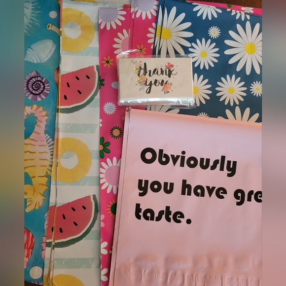 Office | 5 Cards 15 Poly Mailer Bags Assorted Designs 10x13 | Poshmark